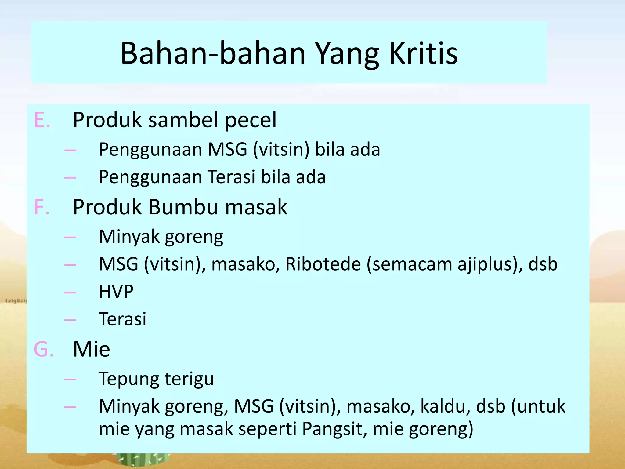 KRITERIA MAKANAN MINUMAN HALAL.ppt