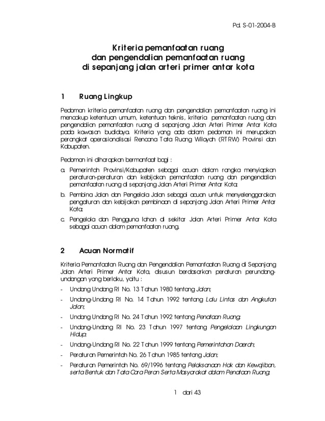 Kriteria pengendalian pemanfaatan ruang | PDF