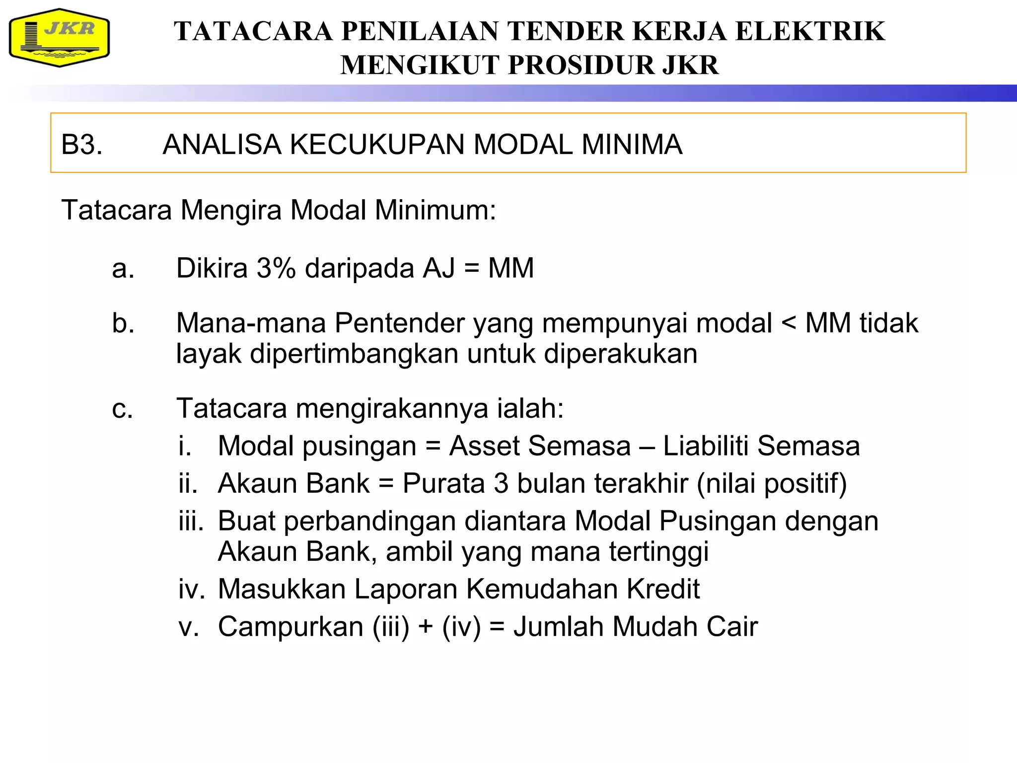Kriteria penilaian tender untuk kontraktor | PPT
