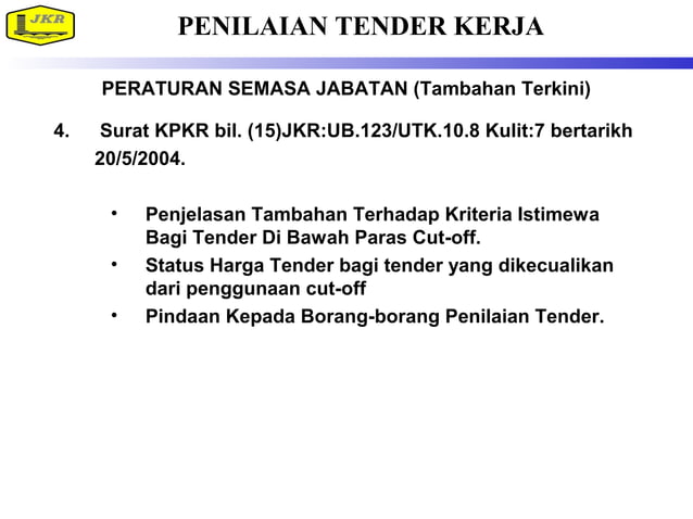 Kriteria penilaian tender untuk kontraktor | PPT