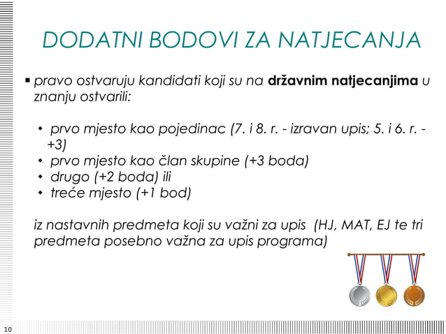 KRITERIJI ZA UPIS U I. RAZRED SREDNJE ŠKOLE 2013-2014 | ODP