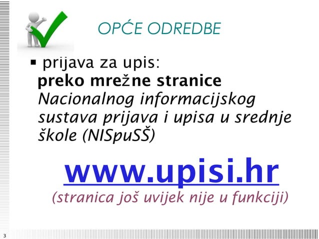 KRITERIJI ZA UPIS U I. RAZRED SREDNJE ŠKOLE 2013-2014 | ODP