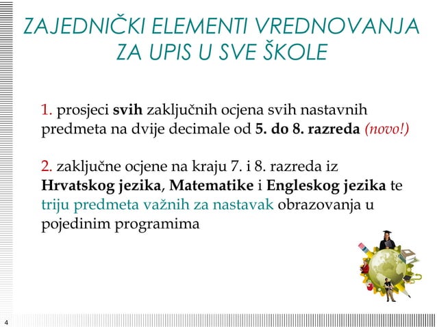 KRITERIJI ZA UPIS U I. RAZRED SREDNJE ŠKOLE 2013-2014 | ODP