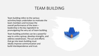 Leadership and team building - general proficiency (2) | PPTX