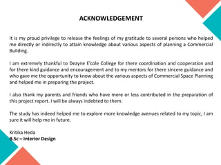 Kritika Heda B.Sc-Interior Design ,Commercial Design Portfolio | PPT