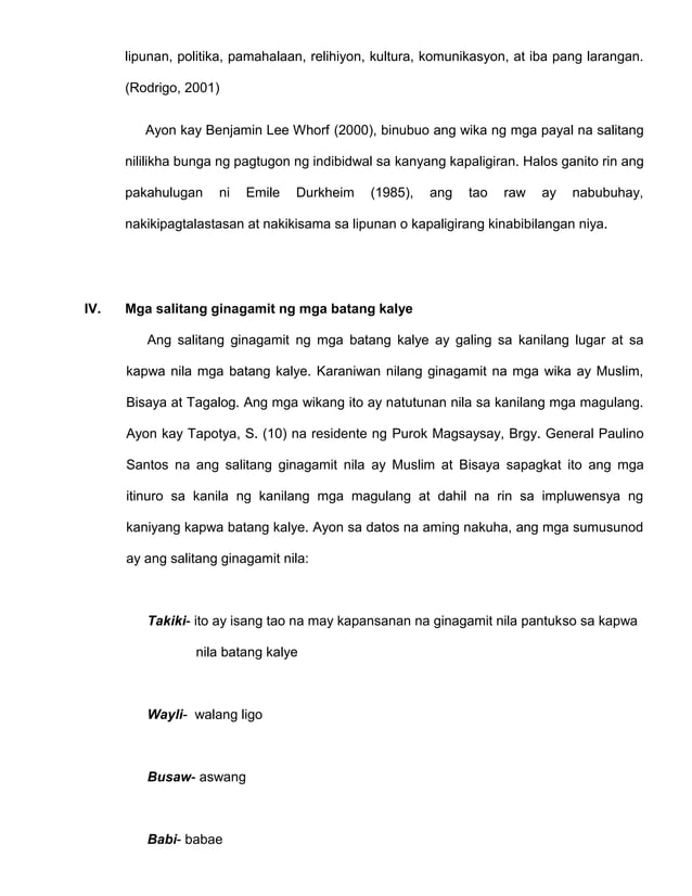 BALBAL SA KADALANAN: Isang pagtuklas sa sosyo-heograpikal na Wika ng ...
