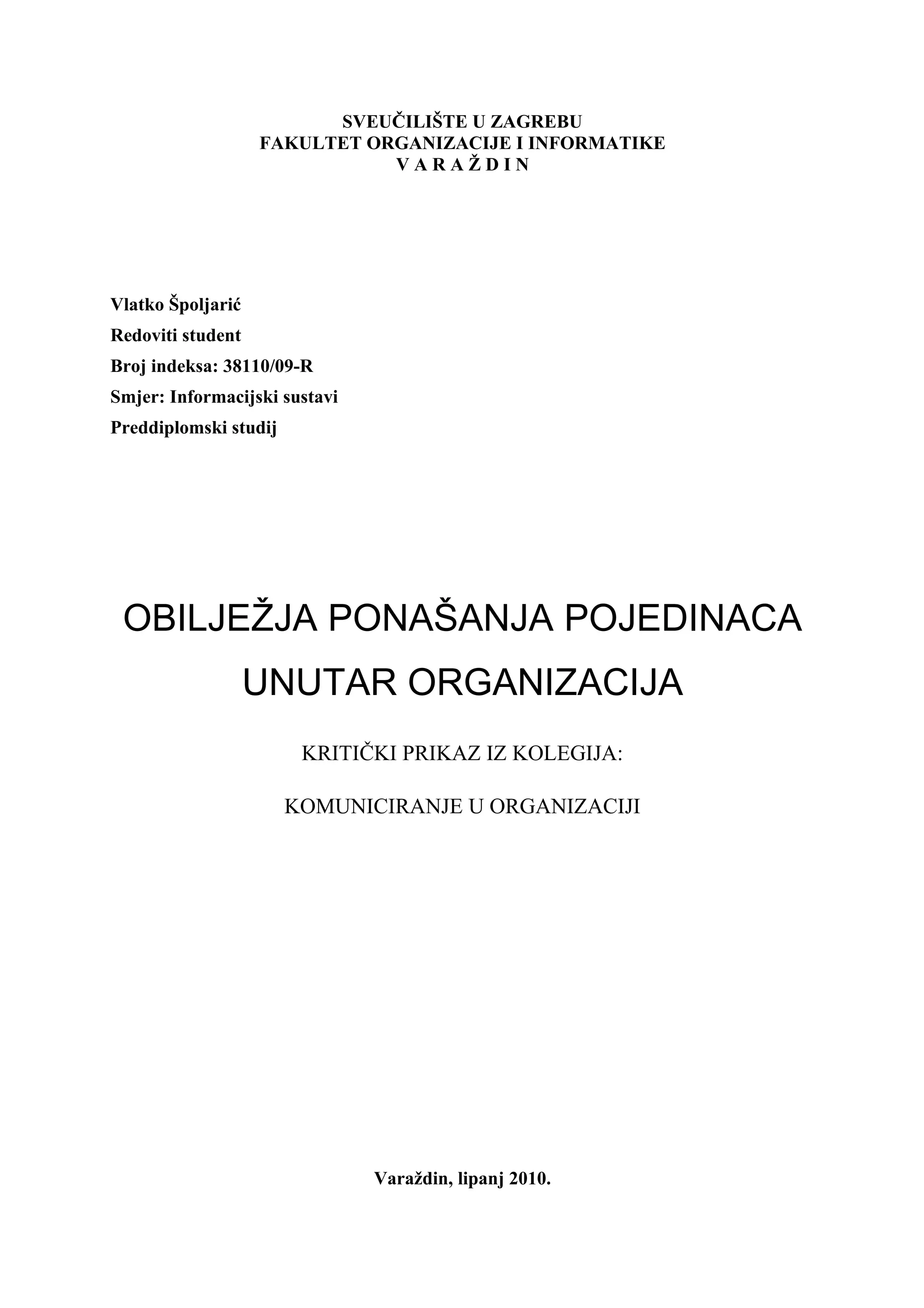 Kritički prikaz | DOC