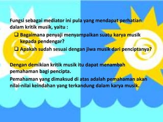 Kritik musik | PPTX
