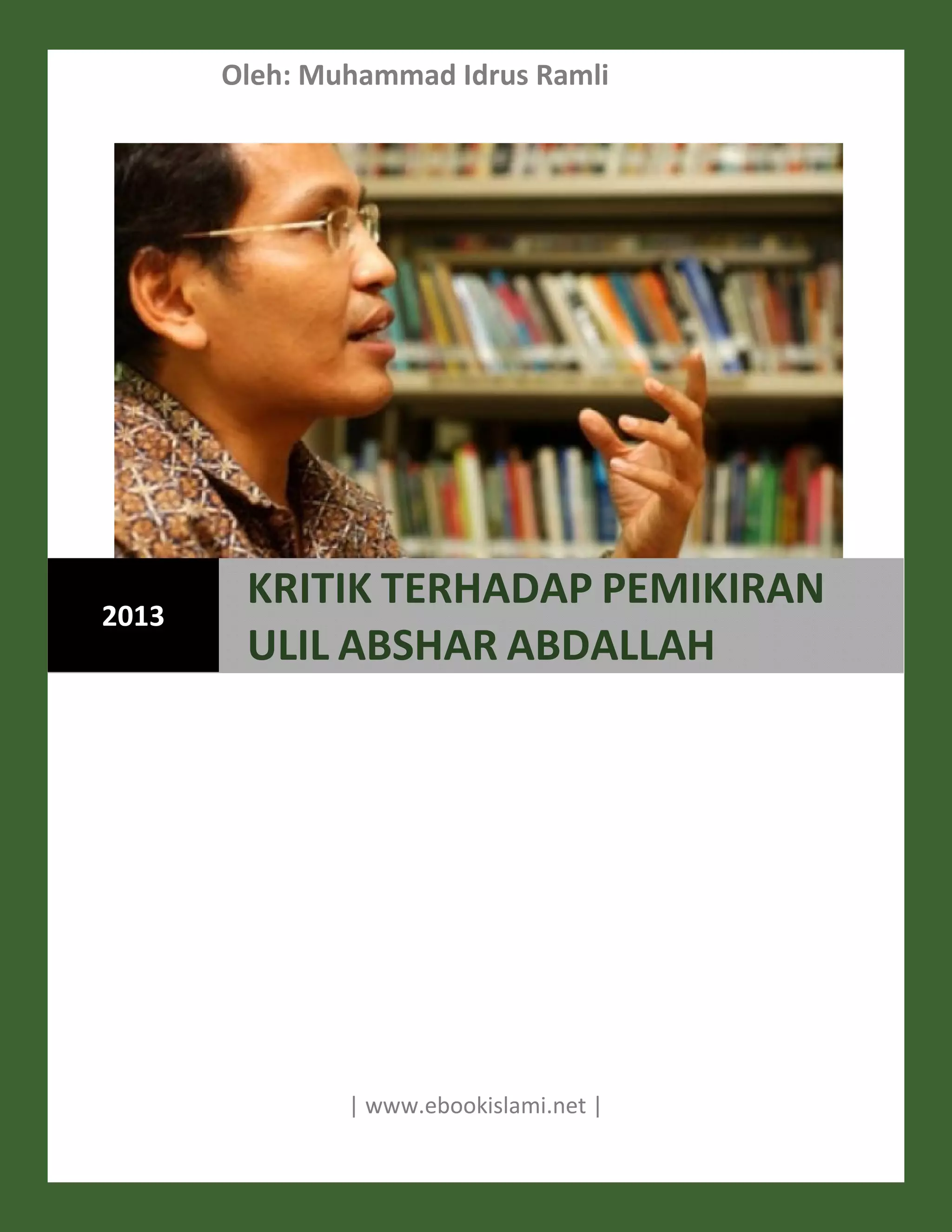 Kritik Terhadap Pemikiran Ulil Abshar Abdallah | PDF