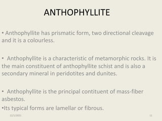 MEMBERS OF AMPHIBOLE GROUP | PPTX
