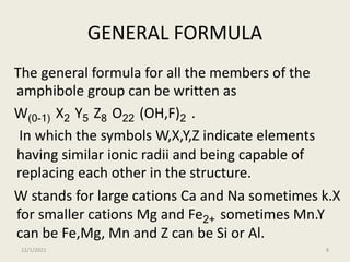MEMBERS OF AMPHIBOLE GROUP | PPT