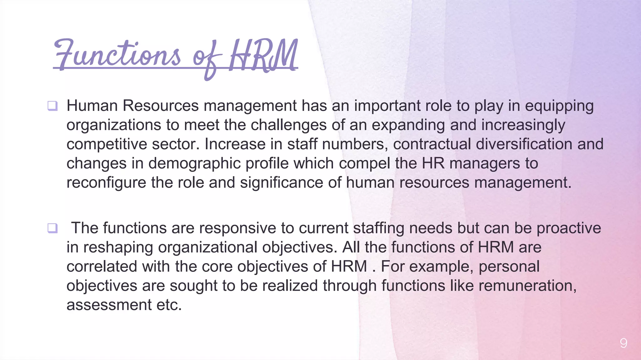 Concept and Functions, Scope and Significance of Human Resource ...