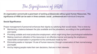 Concept and Functions, Scope and Significance of Human Resource ...