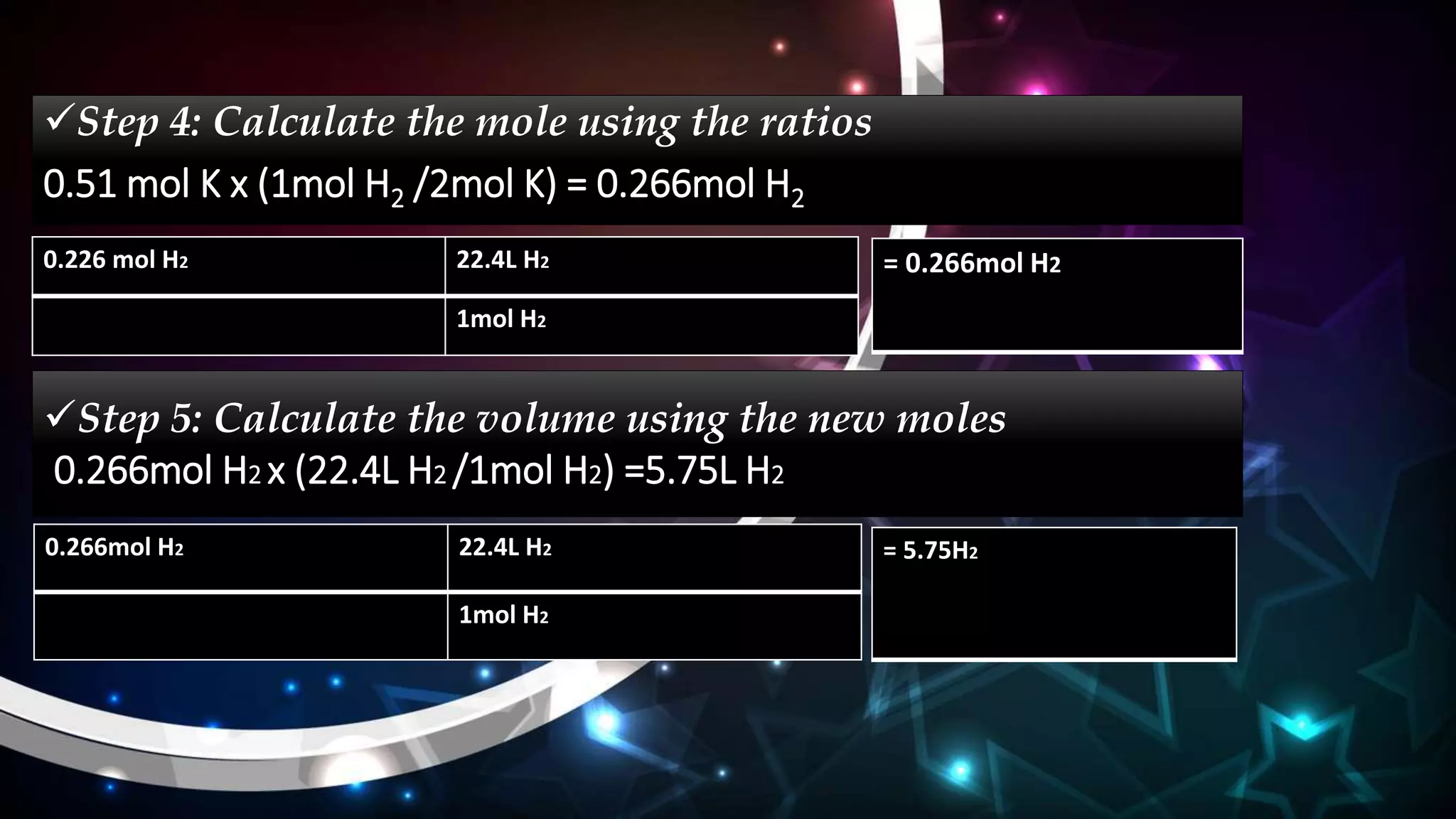 types of stoichiometric calculations | PPTX