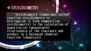 types of stoichiometric calculations | PPTX