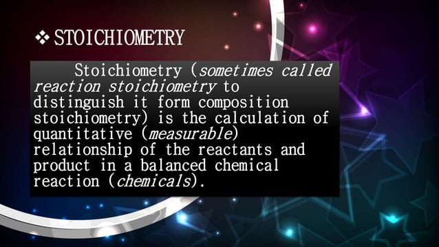 types of stoichiometric calculations | PPTX