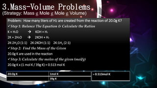 types of stoichiometric calculations | PPTX