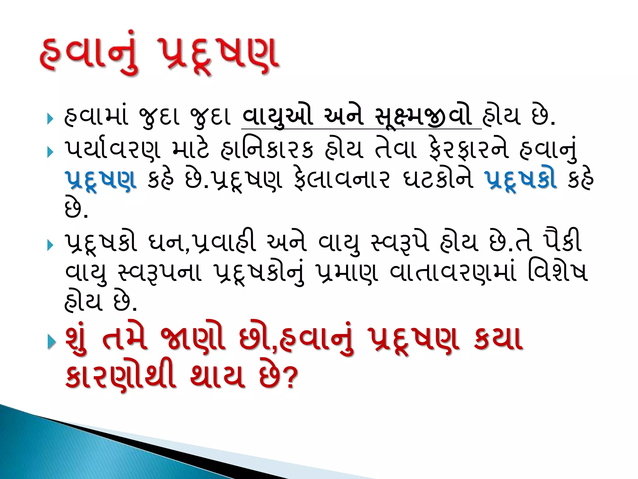 Std:- 7 Subject:-science & technology Cheptar:-10 Hava nu pradushan | PPTX