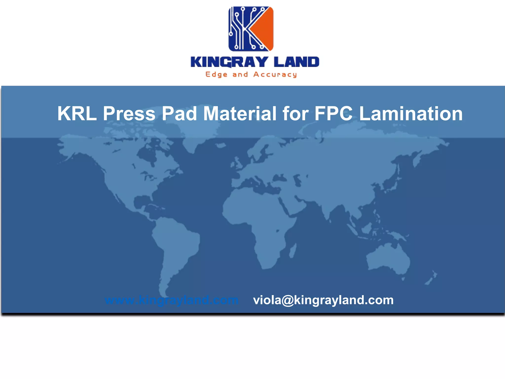 Krl press pad material for fpc lamination | PPT