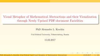 Visual Metaphor of Mathematical Abstractions and their Visualization through Newly Uprised PDF ...