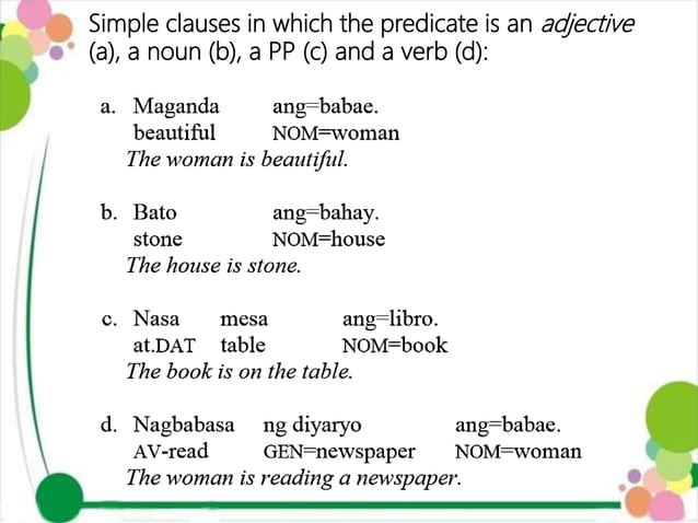 Nouns and Verbs in Tagalog: a reply to Foley | PPT