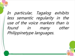Nouns and Verbs in Tagalog: a reply to Foley | PPTX