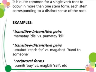 Verb Examples Tagalog