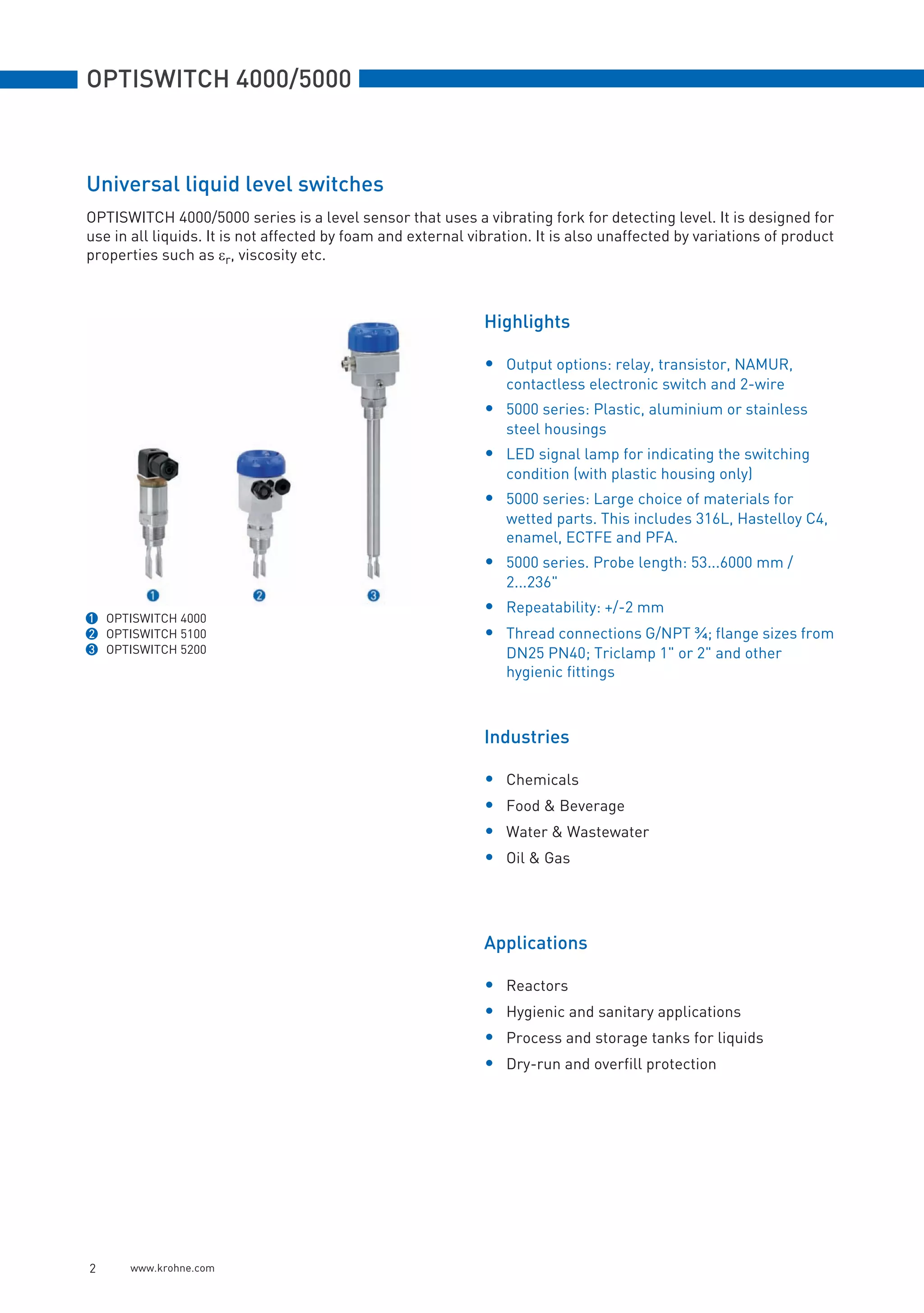 Krohne Vibrating Fork Level Switches Pdf