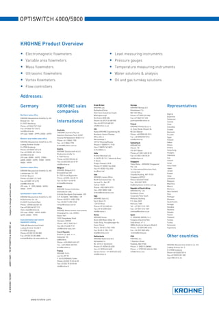 Krohne Vibrating Fork Level Switches | PDF