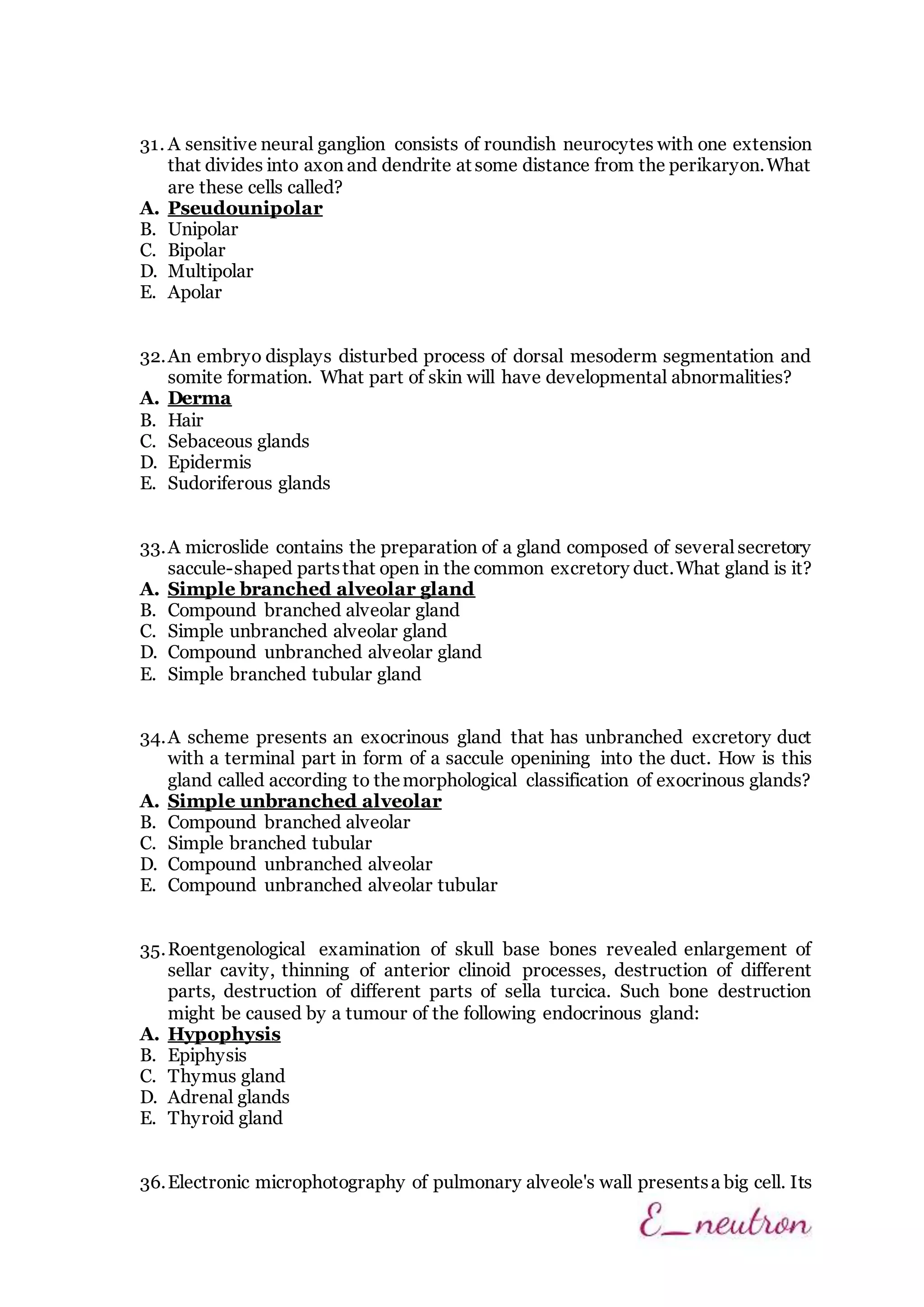 Krok 1 - 2014 (Histology) | DOCX