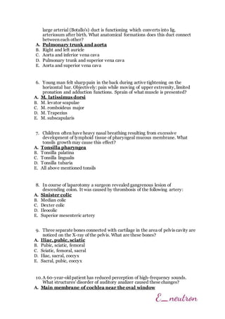 Krok 1 - 2015 (Anatomy) | DOCX | Death, Injury, or Military Conflict ...