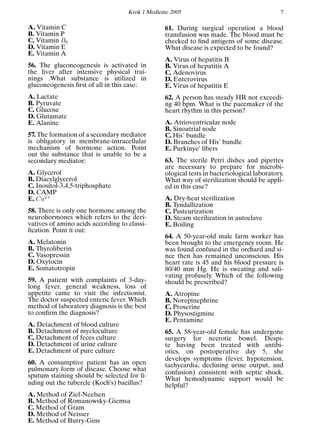Krok 1 - 2005 Question Paper (General medicine) | PDF
