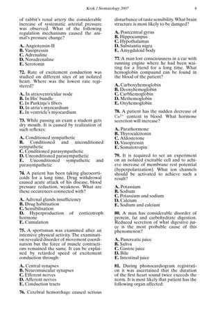 Krok 1 - 2007 Question Paper (Stomatology) | PDF