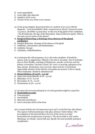 Krok 2 - 2013 (Gynecology) | DOCX