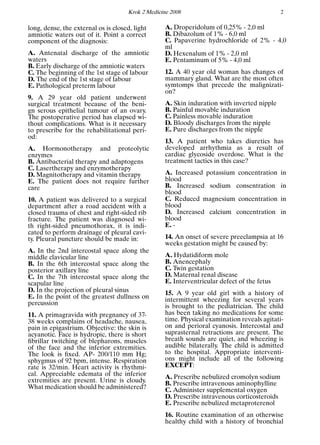 Krok 2 - 2008 Question Paper (General Medicine) | PDF