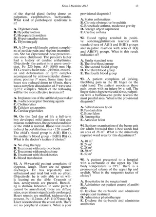 Krok 2 - 2013 Question Paper (General Medicine) | PDF