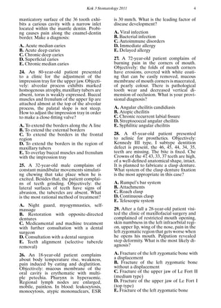 Krok 2 - 2011 Question Paper (Stomatology) | PDF