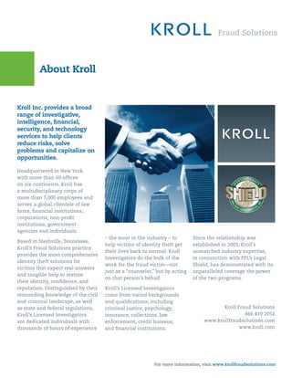 Kroll...Identity Theft Program | PDF