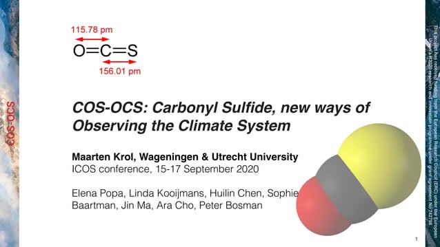 Krol, Maarten: COS-OCS: Carbonyl Sulfide, new ways of Observing the Climate System | PDF