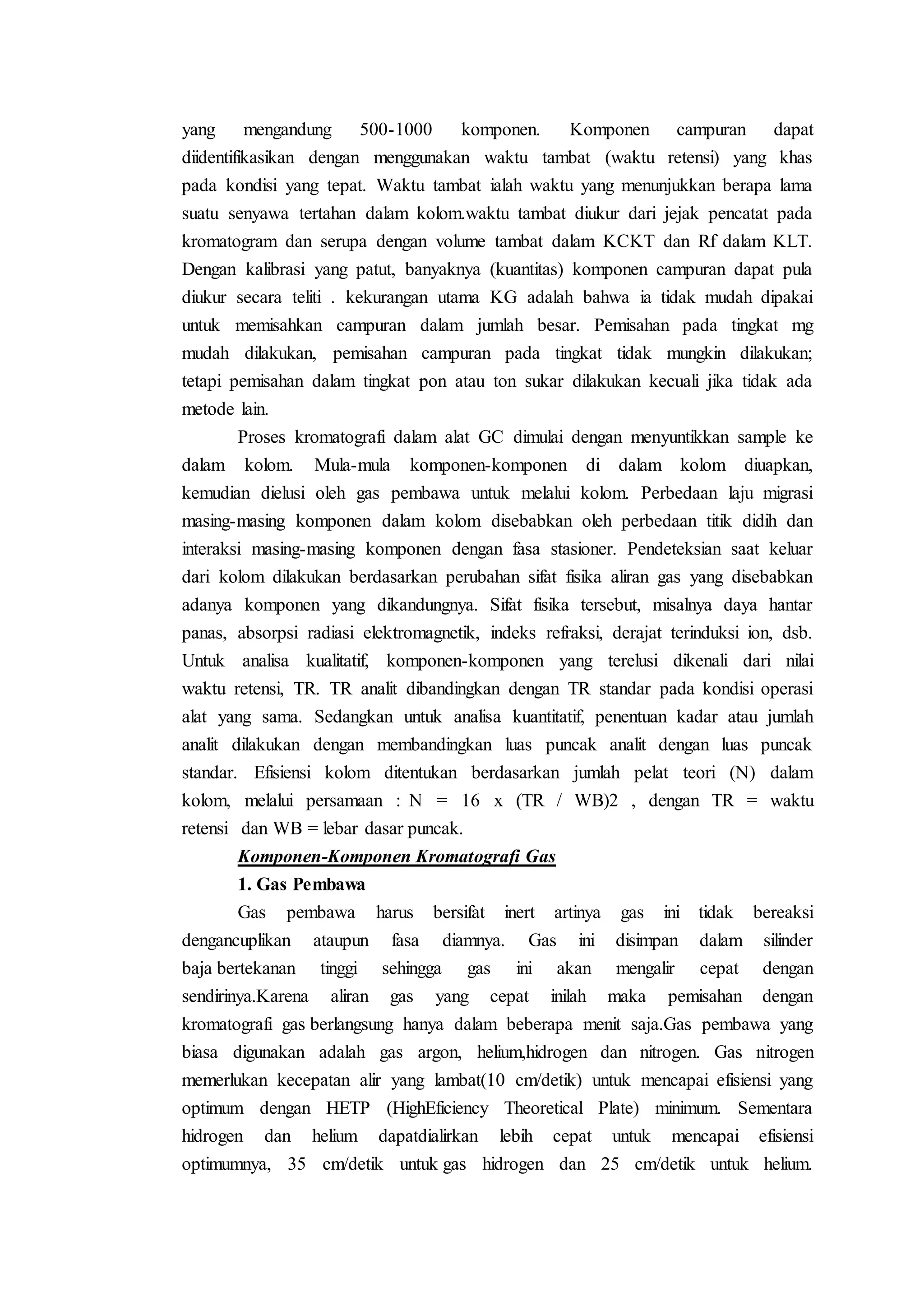 Kromatografi gas | DOCX