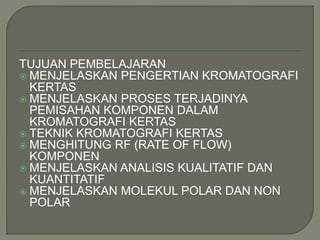 Kromatografi kertas | PPTX