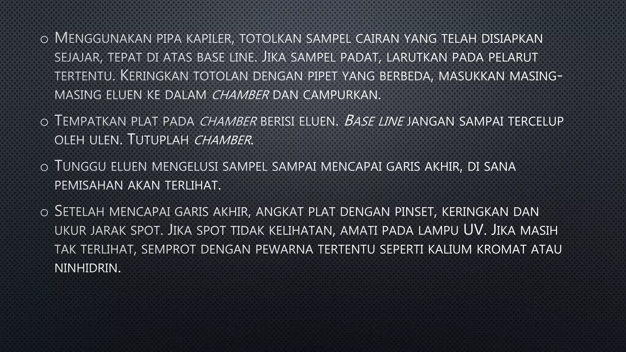 Kromatografi lapis tipis (presentasi) | PPTX