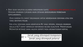 Kromatografi lapis tipis (presentasi) | PPTX