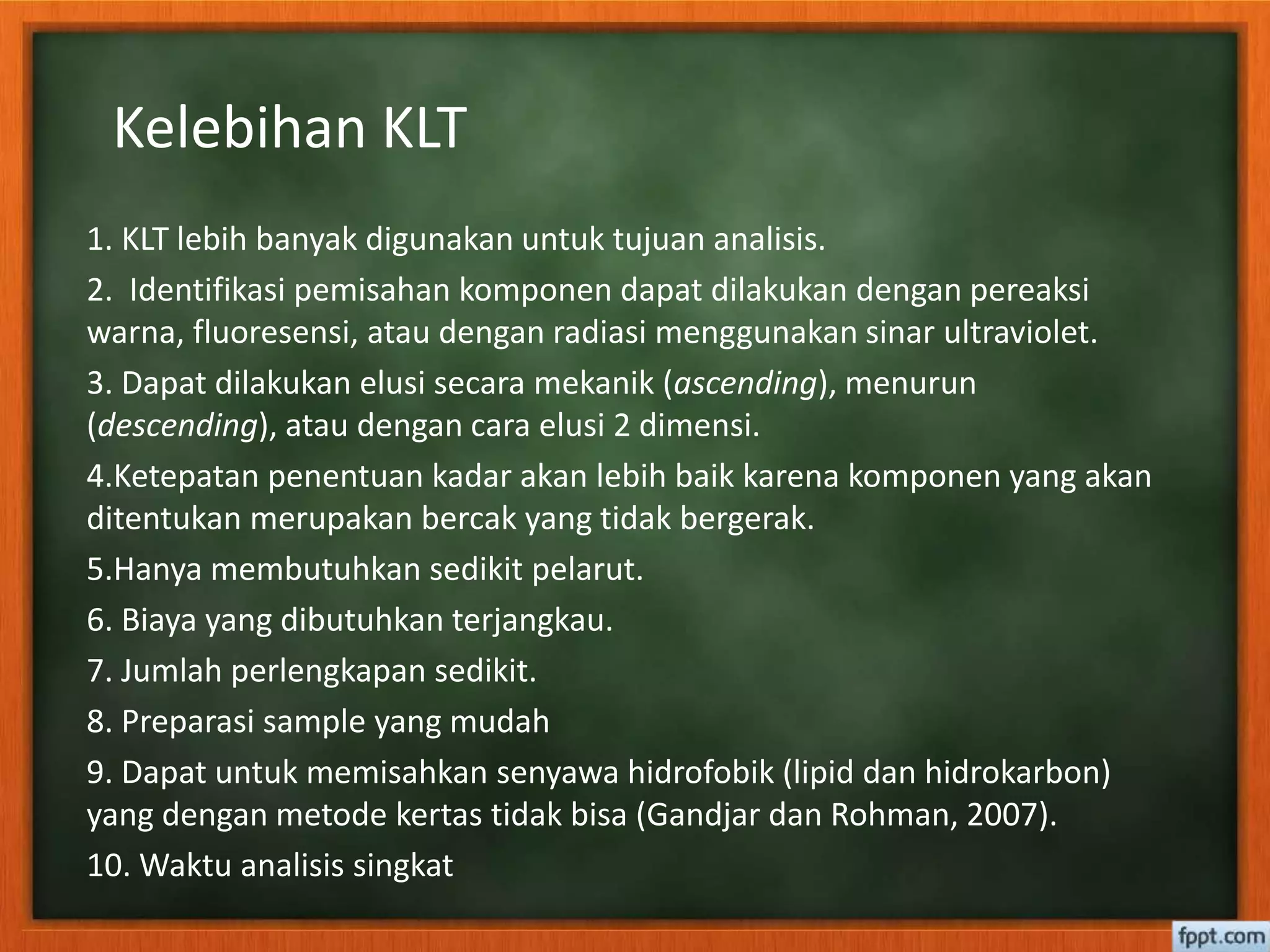 Kromatografi lapis tipis | PPTX