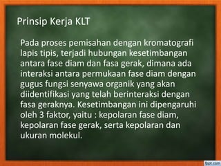 Kromatografi lapis tipis | PPTX