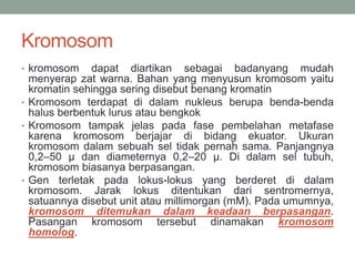 Dasar Geetika Kromosom, Lokus, Gen Alel.pptx