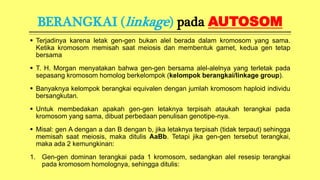 KROMOSOM, BERANGKAI dan PINDAH SILANG | PPTX