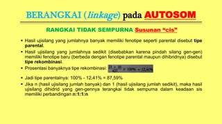 KROMOSOM, BERANGKAI dan PINDAH SILANG | PPTX