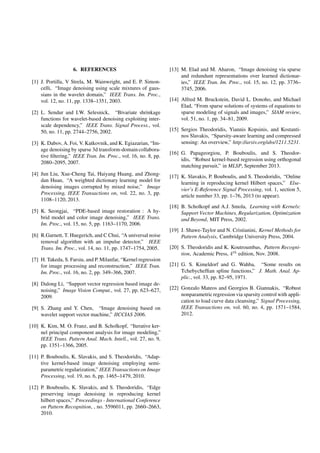 Robust Image Denoising in RKHS via Orthogonal Matching Pursuit | PDF