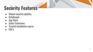 MacOS Mojave Security Issues | PPT